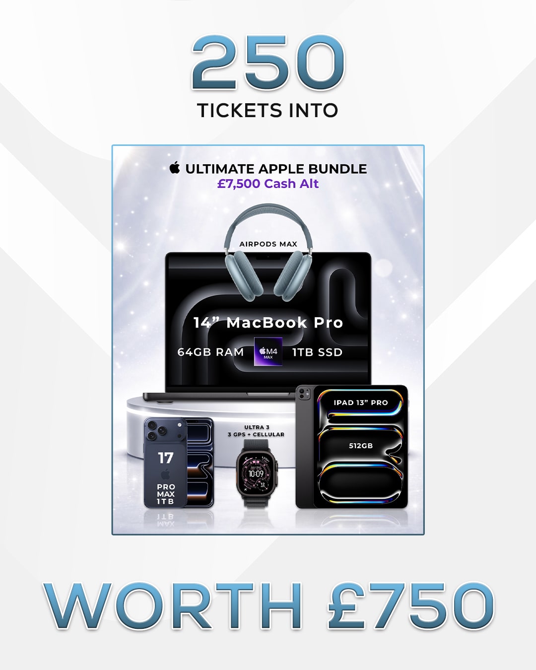 Win 250 Entries Into The Ultimate Apple Bundle Competition - Paragon Competitions